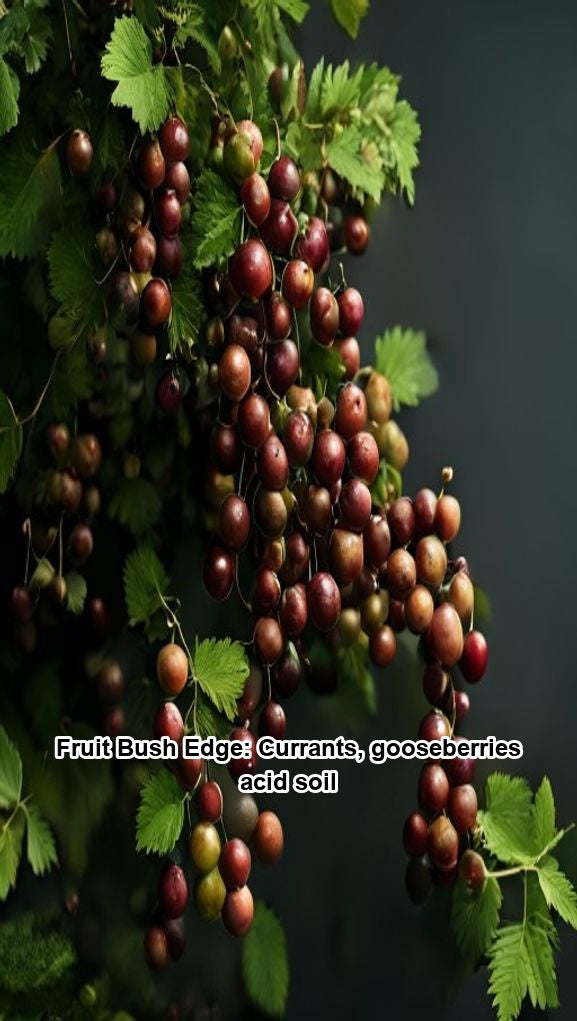 Fruit Bush Edge: Currants, gooseberries acid soil