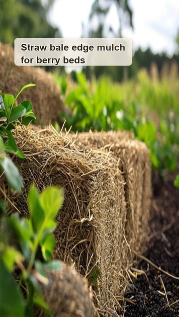 Straw bale edge mulch for berry beds - moisture retention method for ...