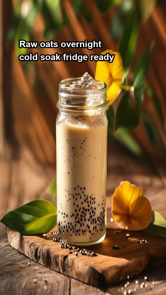 Raw oats overnight cold soak fridge ready - No-cook college student ...